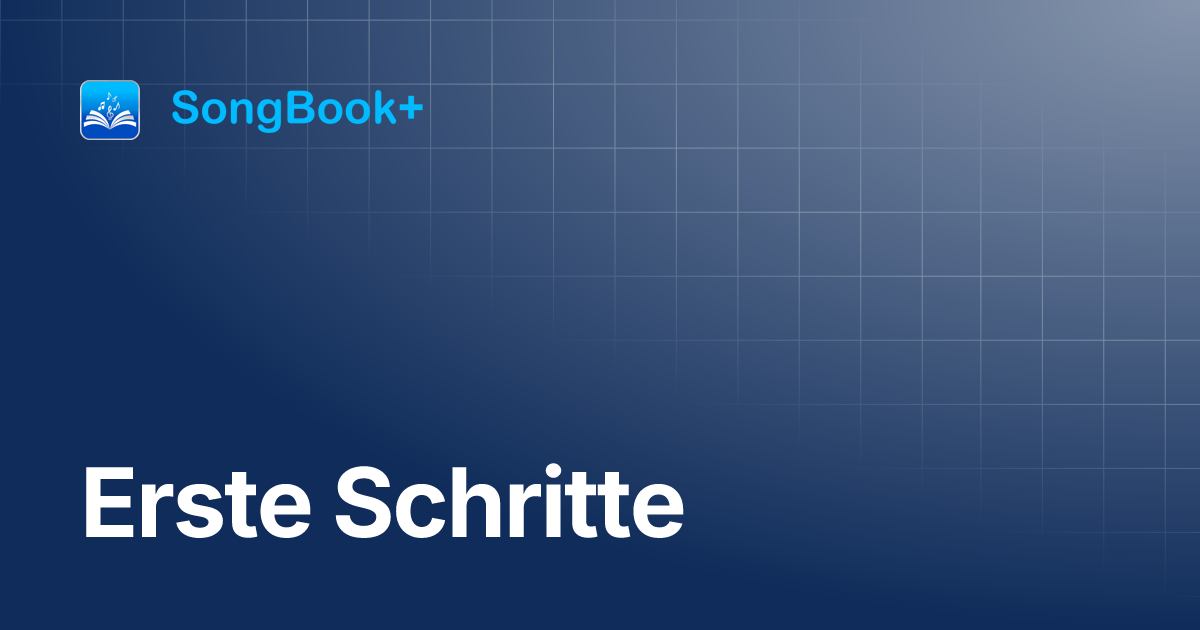 Erste Schritte | SongBook+